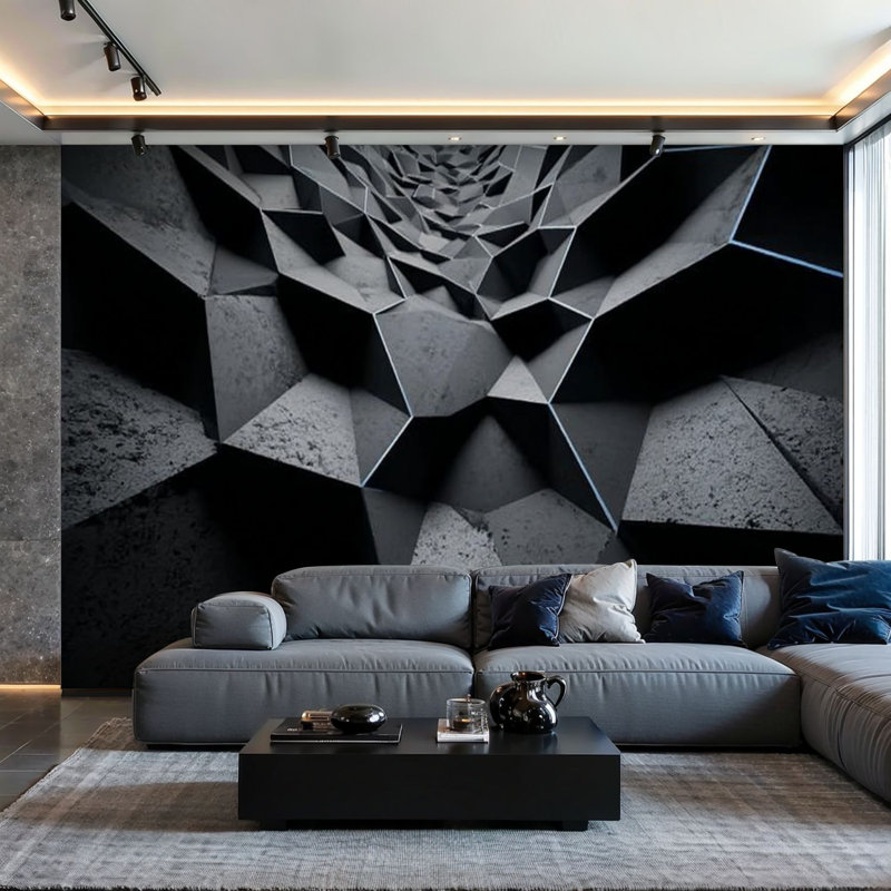 Orren Ellis Peel and Stick Wallpaper Wall Mural Abstract 3d Wall Art ...